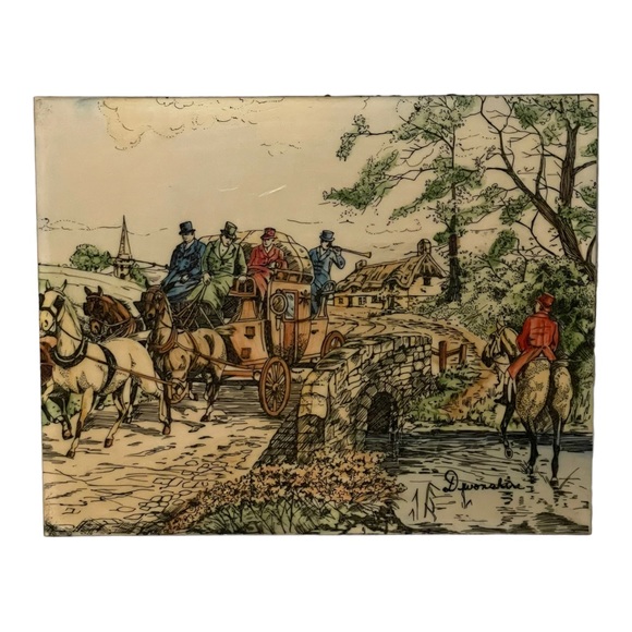 Source Unknown | Art | Engraved Resin Devonshire Fox Hunt Painting ...